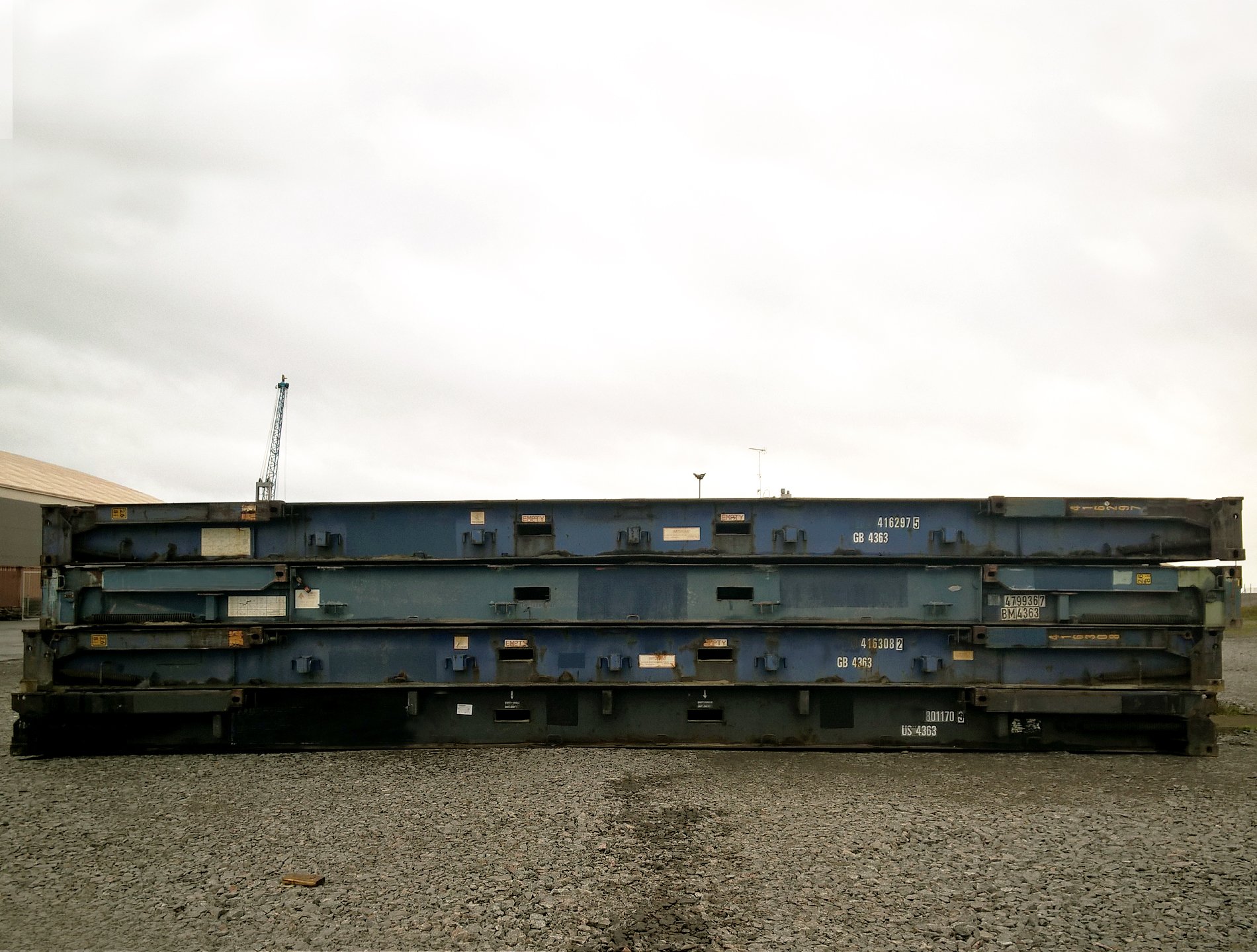 40ft x 8ft Used Shipping Container – Flat-Rack – Standard Shipping ...